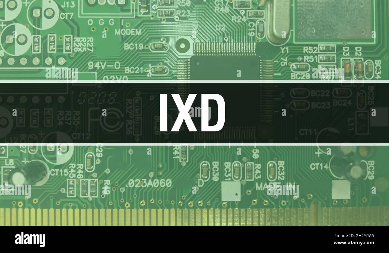 IxD with Technology Motherboard Digital. IxD and Computer Circuit Board ...
