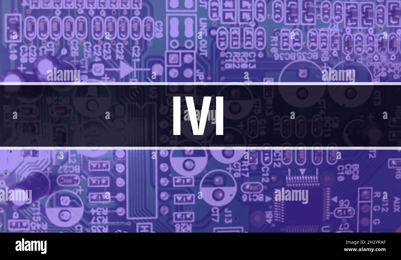 IVI with Electronic Computer Hardware technology background. Abstract background with Electronic ...