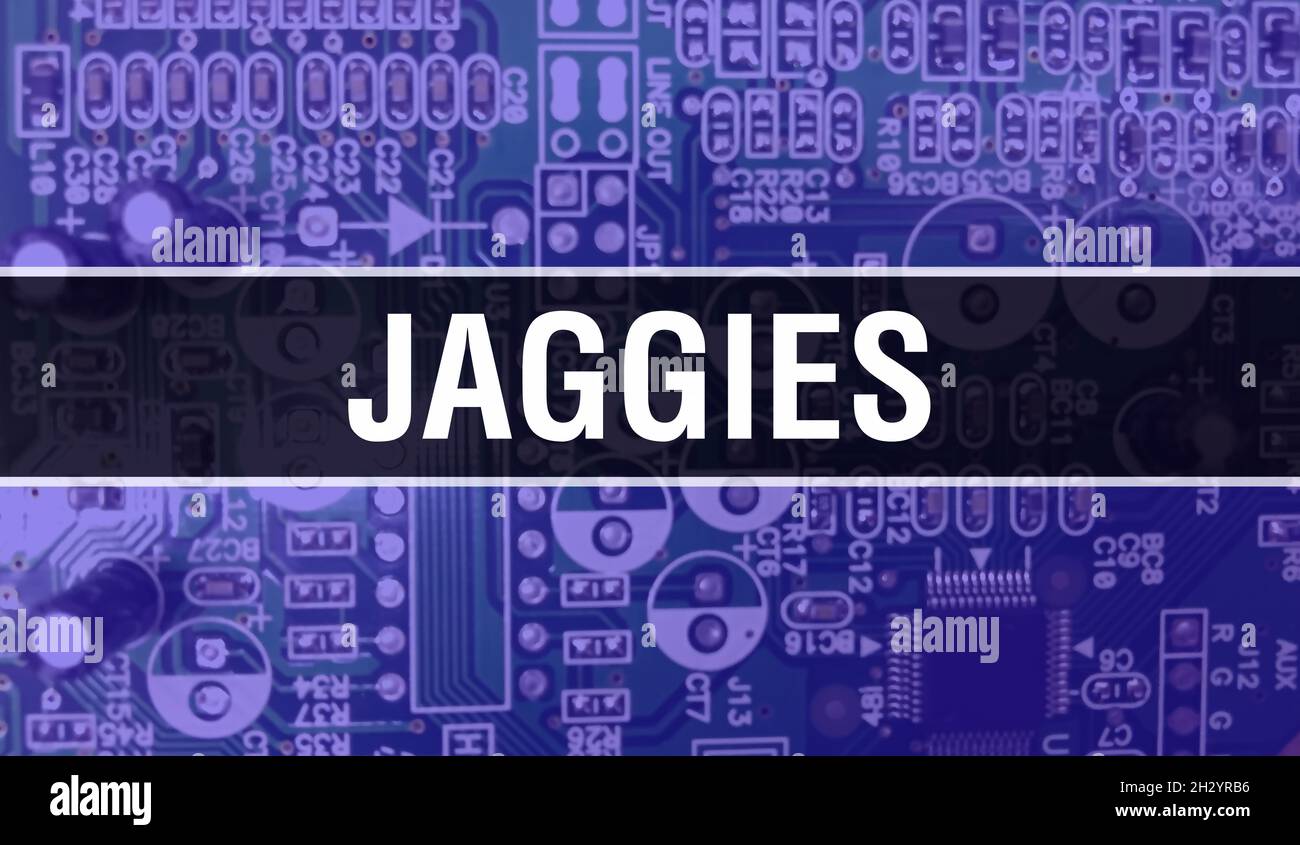 Jaggies with Electronic Computer Hardware technology background ...