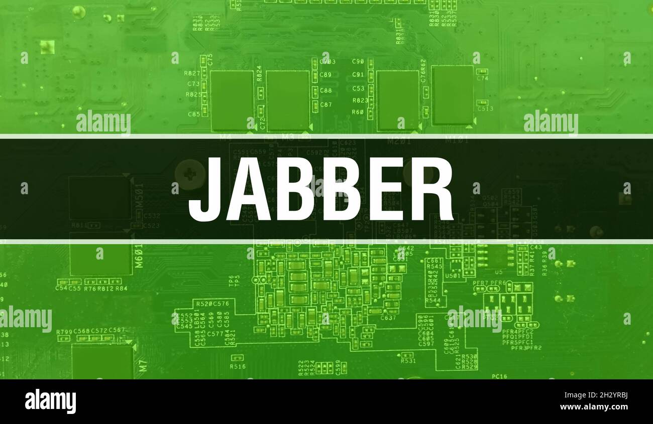 Jabber concept with Electronic Integrated Circuit on circuit board ...