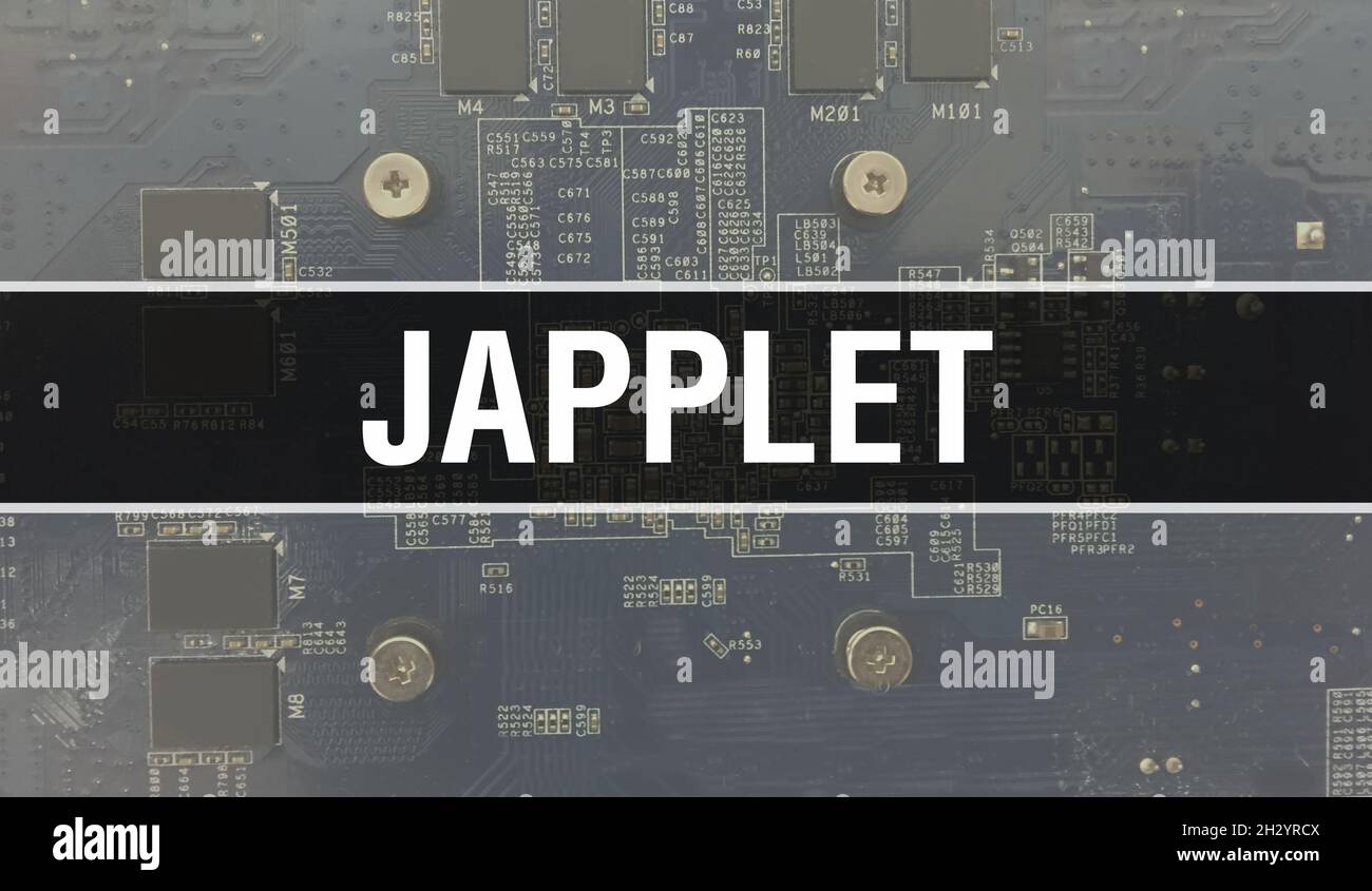 JApplet with Electronic components on integrated circuit board ...