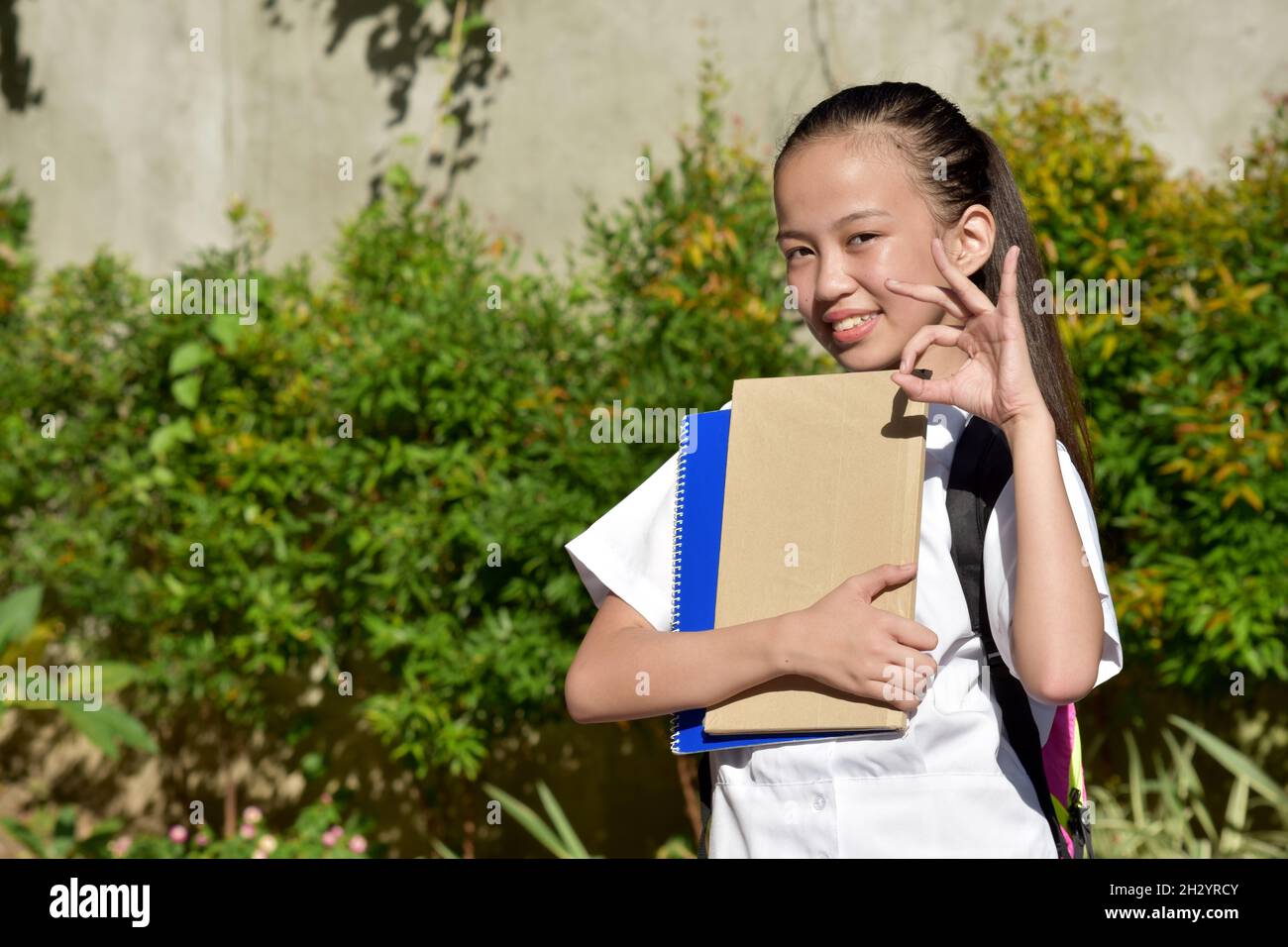 Ok Asian Female Student Stock Photo - Alamy