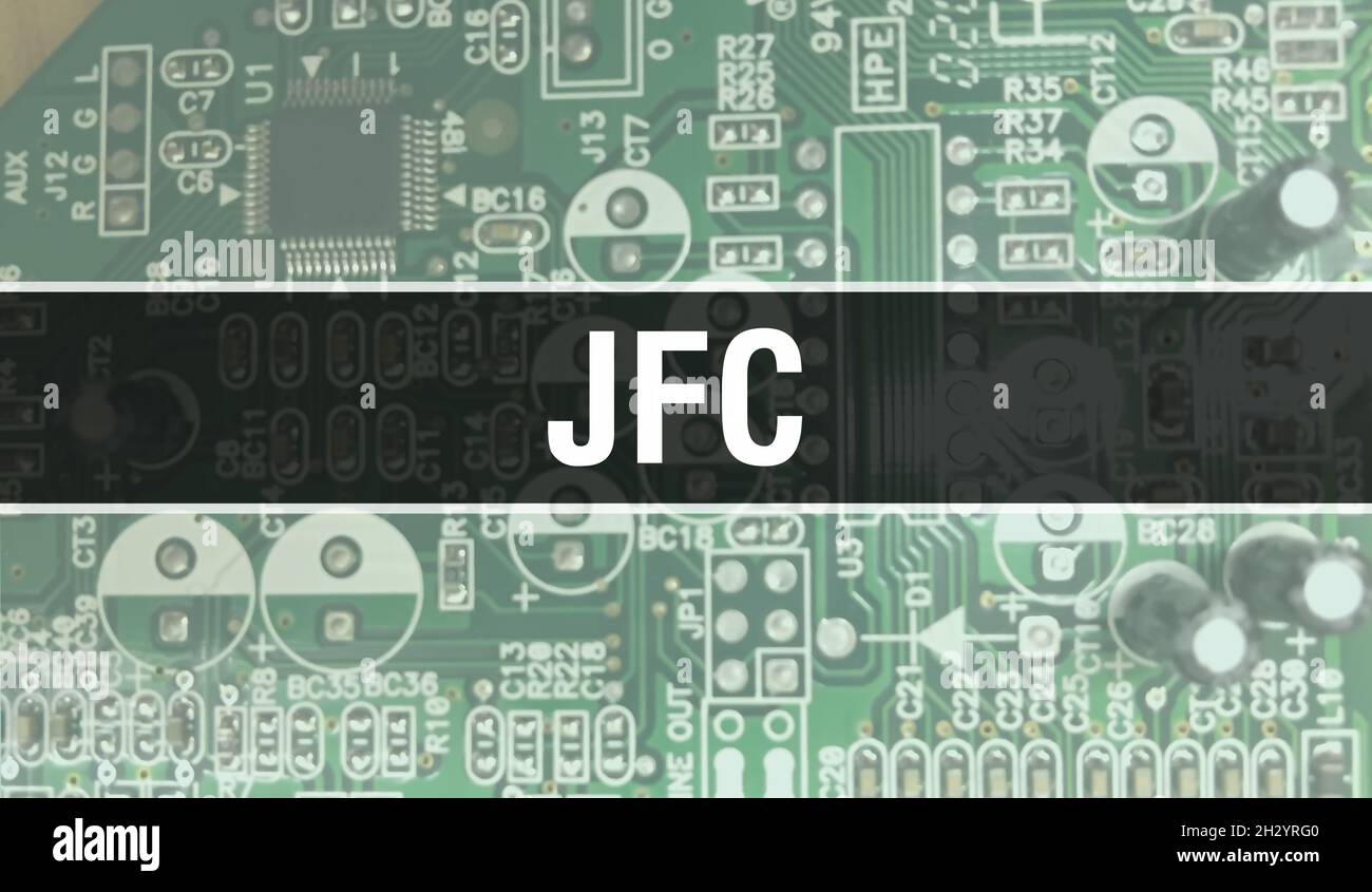 JFC concept illustration using Computer Chip in Circuit Board. JFC ...