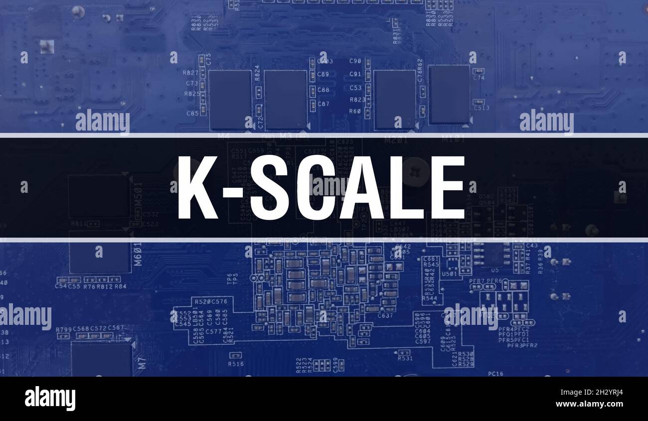 K-scale concept with Electronic Integrated Circuit on circuit board. K ...
