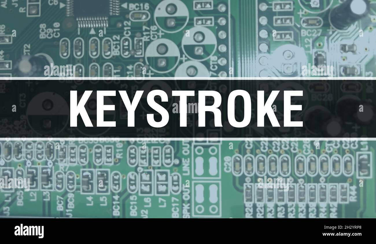 Keystroke text written on Circuit Board Electronic abstract technology ...