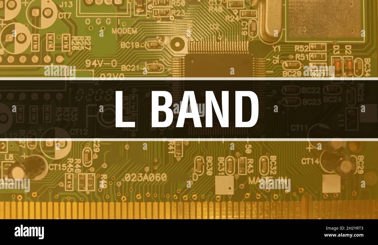 L Band with Technology Motherboard Digital. L Band and Computer Circuit ...