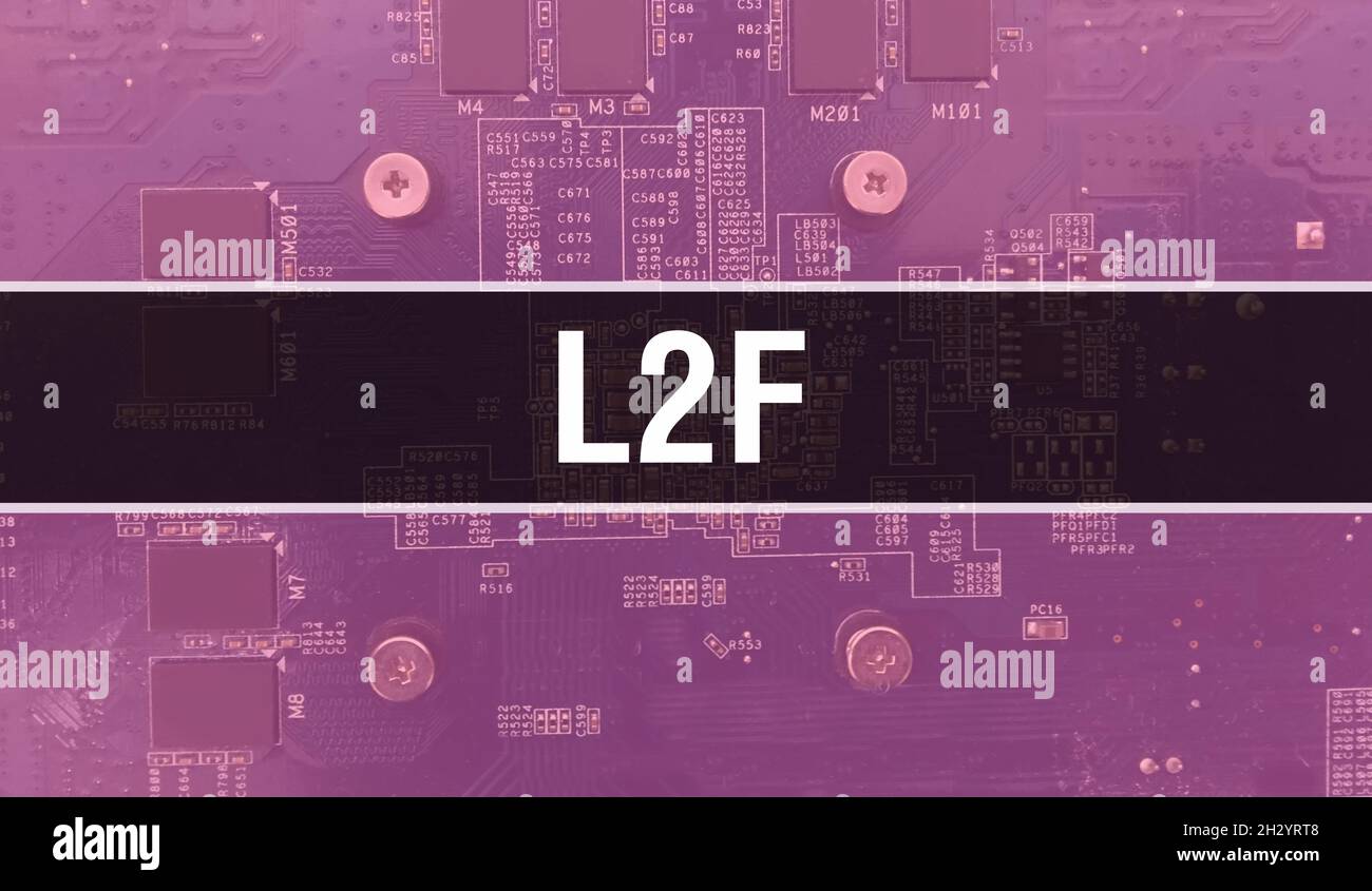 L2F with Electronic components on integrated circuit board Background ...