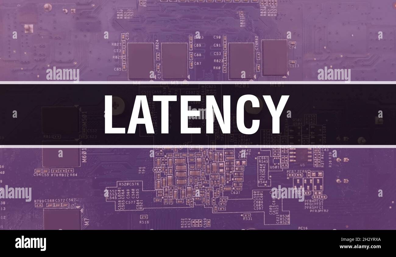 Latency concept with Electronic Integrated Circuit on circuit board ...