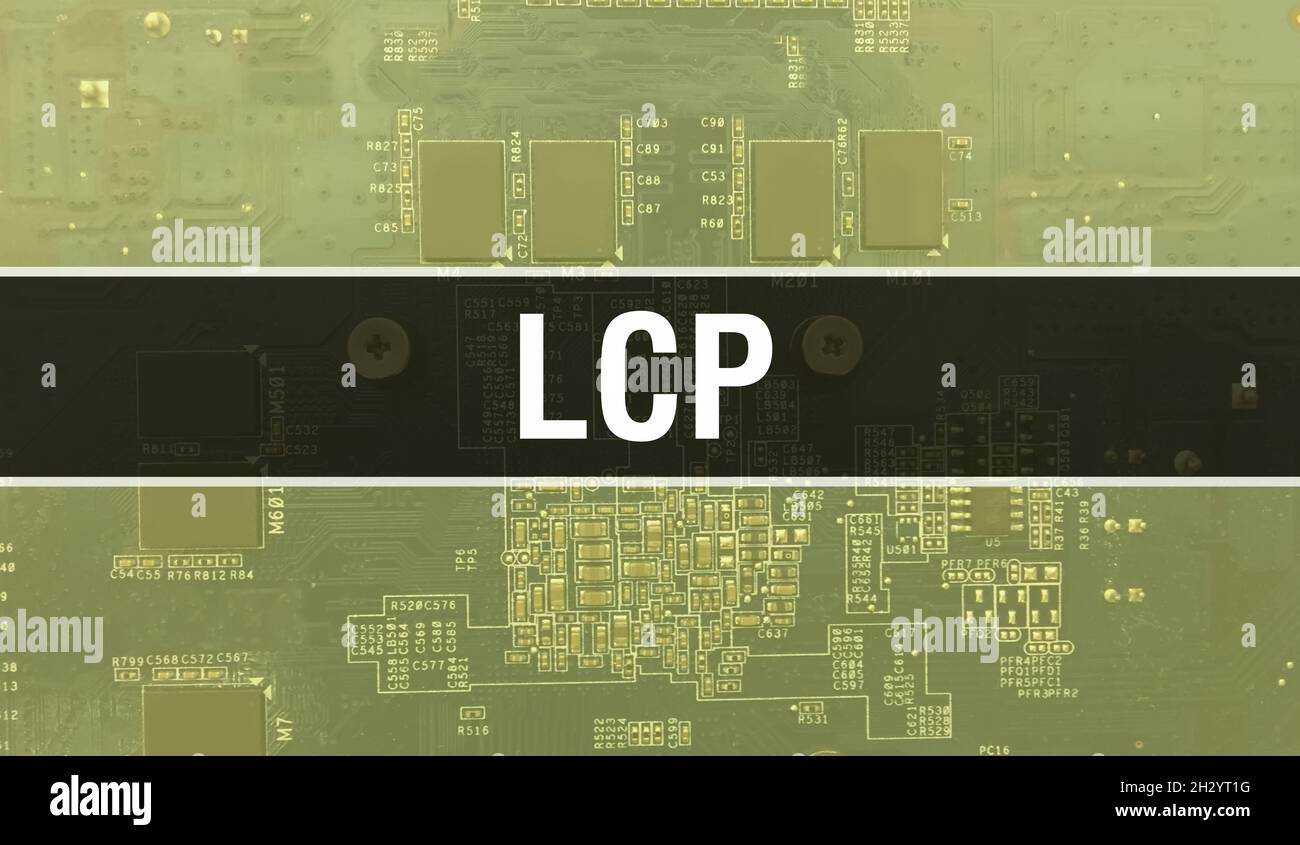 LCP concept with Electronic Integrated Circuit on circuit board. LCP ...