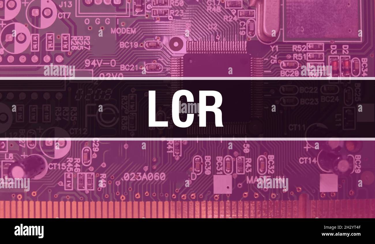 LCR with Technology Motherboard Digital. LCR and Computer Circuit Board ...