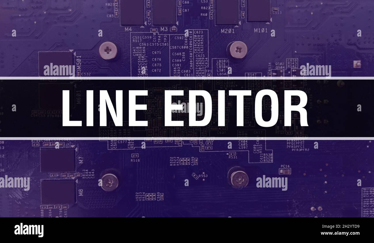 Line Editor with Electronic components on integrated circuit board ...