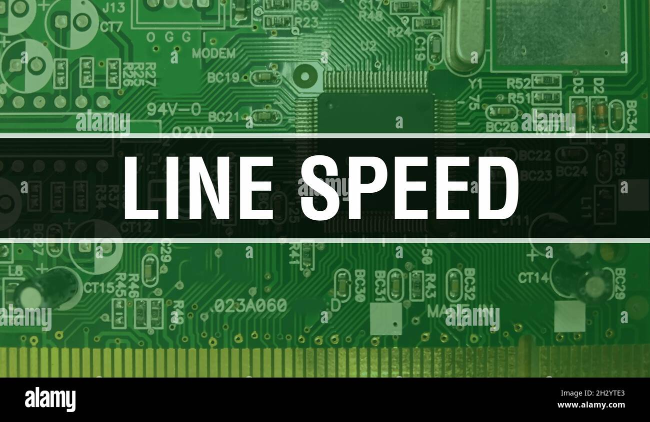 Line Speed with Technology Motherboard Digital. Line Speed and Computer ...