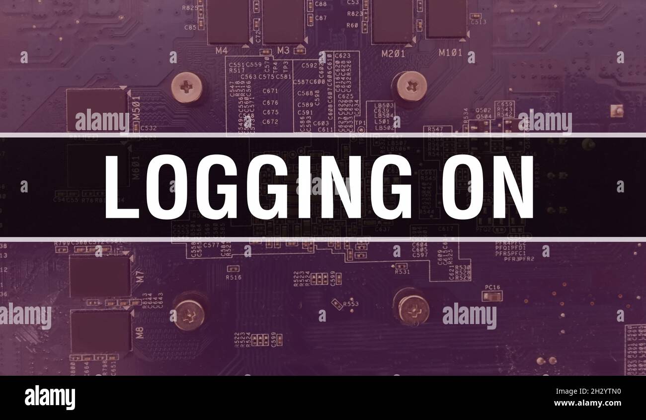 Logging On with Electronic components on integrated circuit board ...
