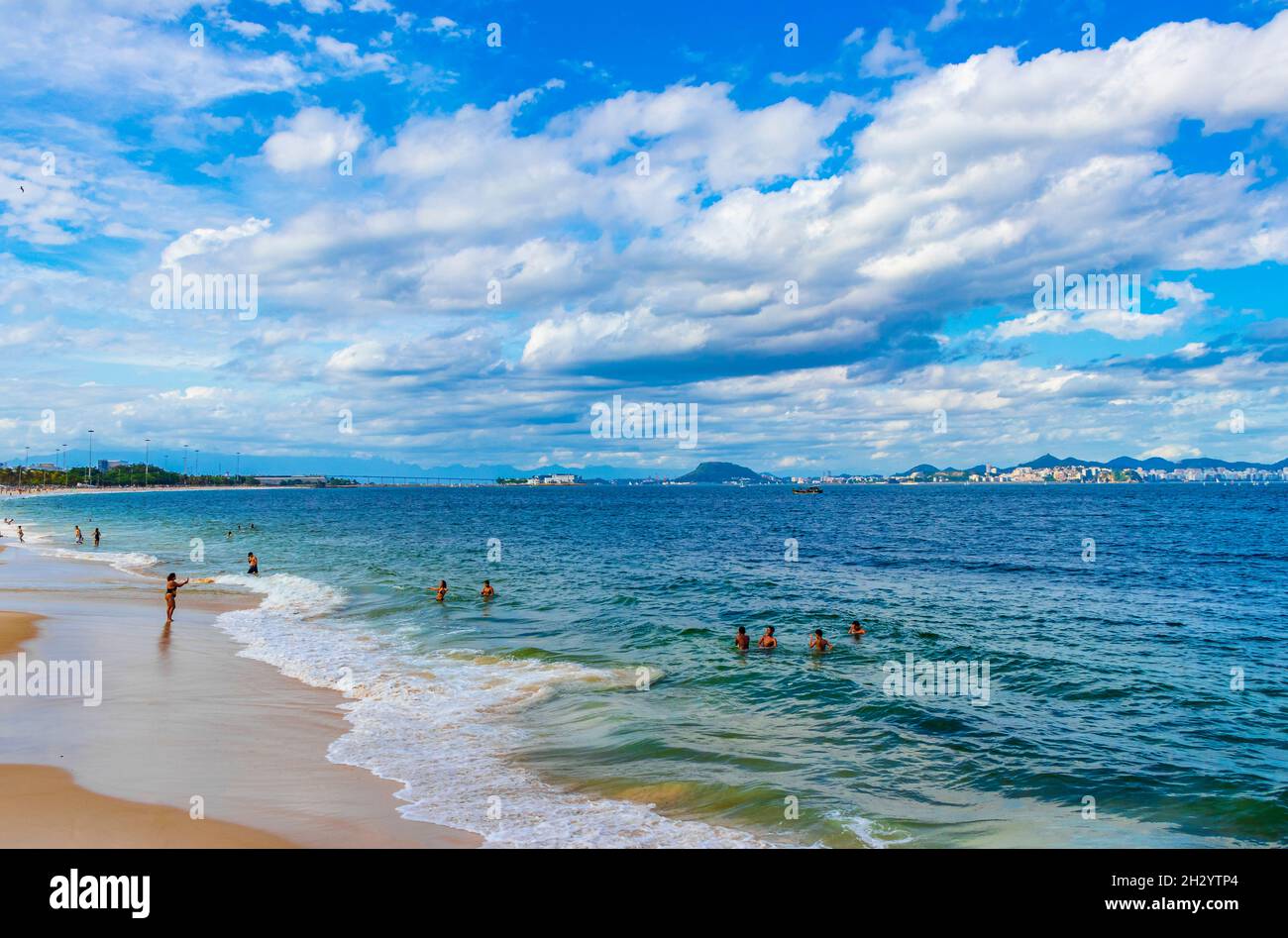 Rio de Janeiro Brazil 18. October 2020 People and tourist have fun on ...
