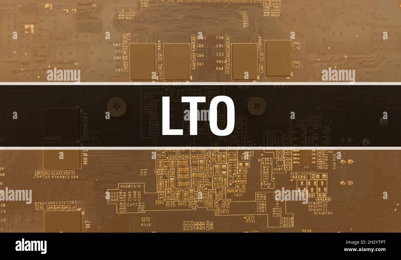 LTO concept with Electronic Integrated Circuit on circuit board. LTO ...