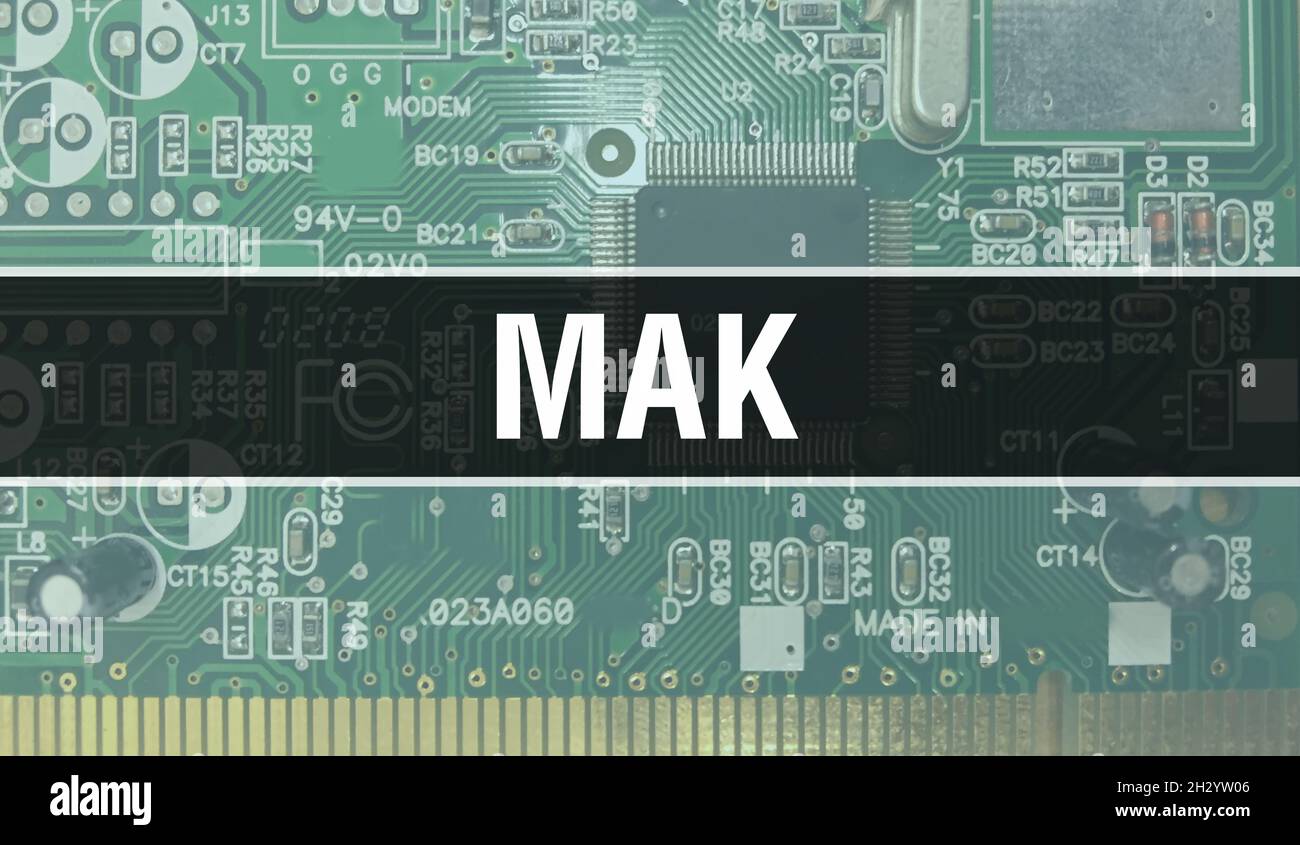 MAK with Technology Motherboard Digital. MAK and Computer Circuit Board ...