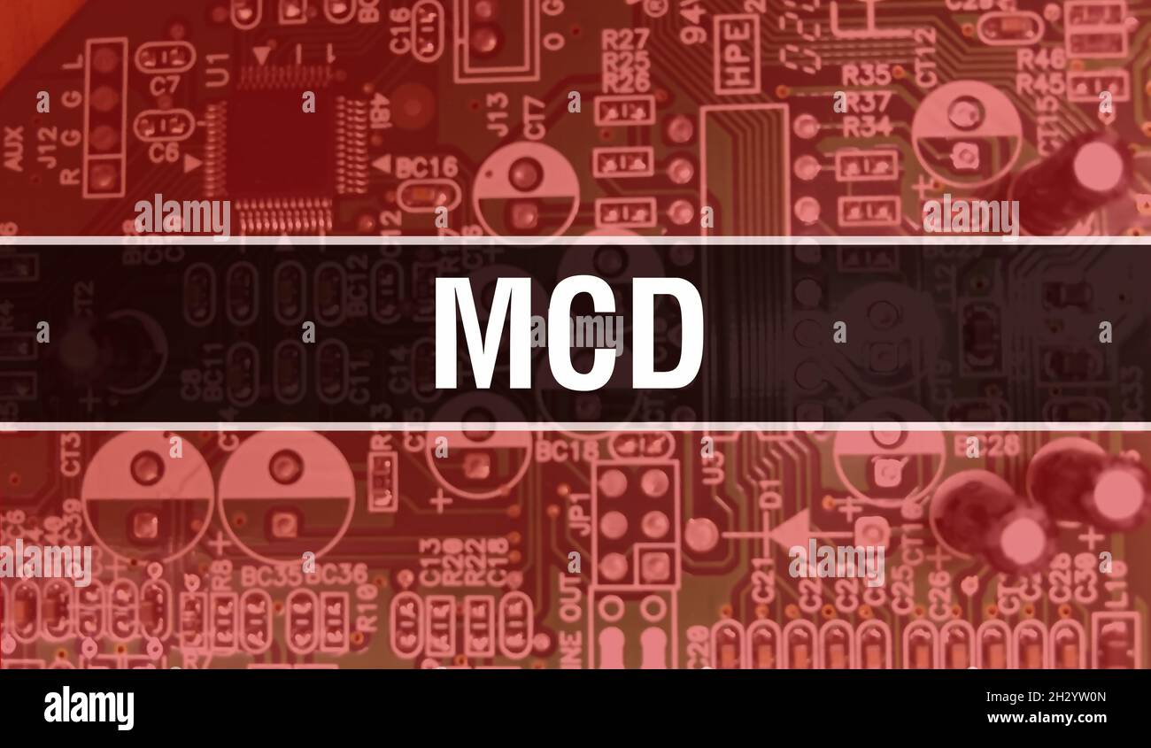 MCD concept illustration using Computer Chip in Circuit Board. MCD ...