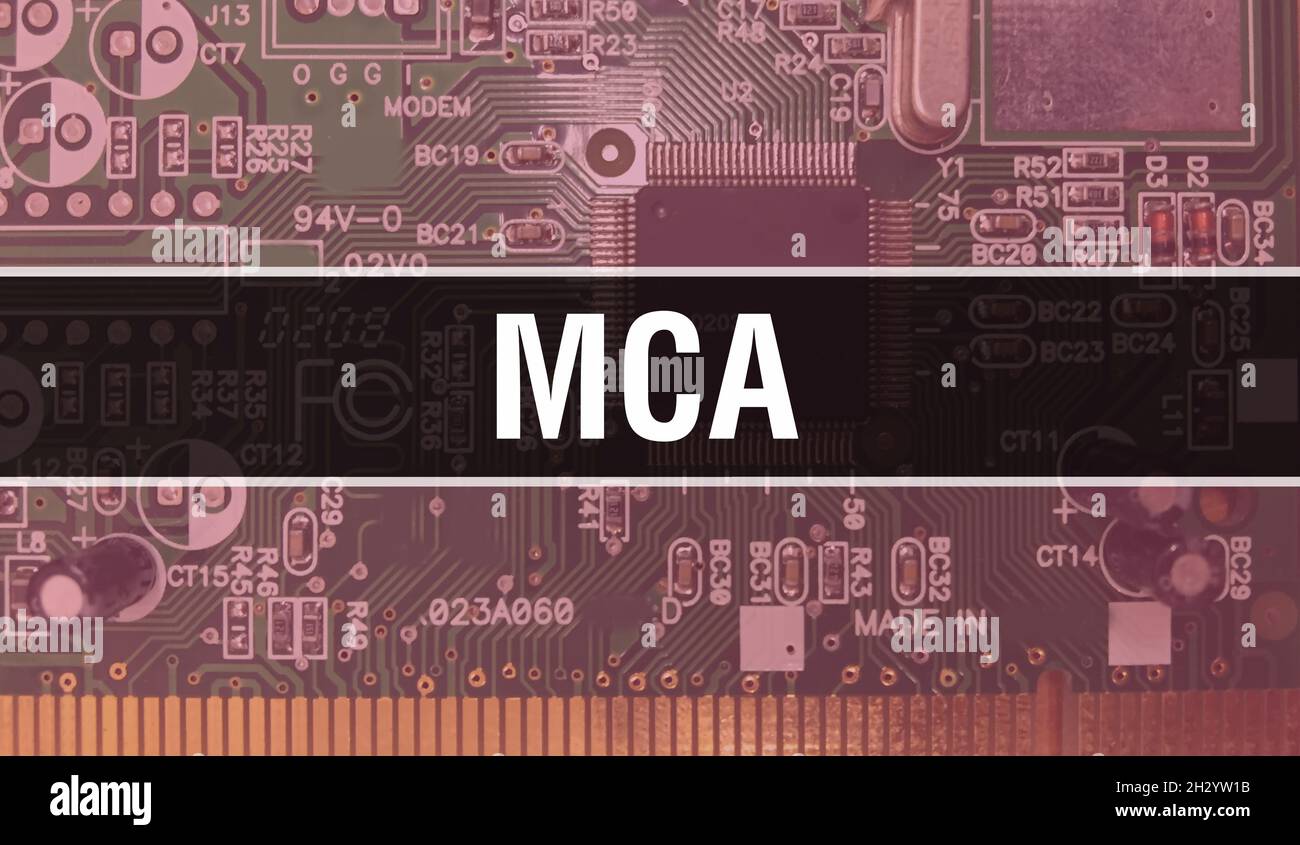 MCA with Technology Motherboard Digital. MCA and Computer Circuit Board ...