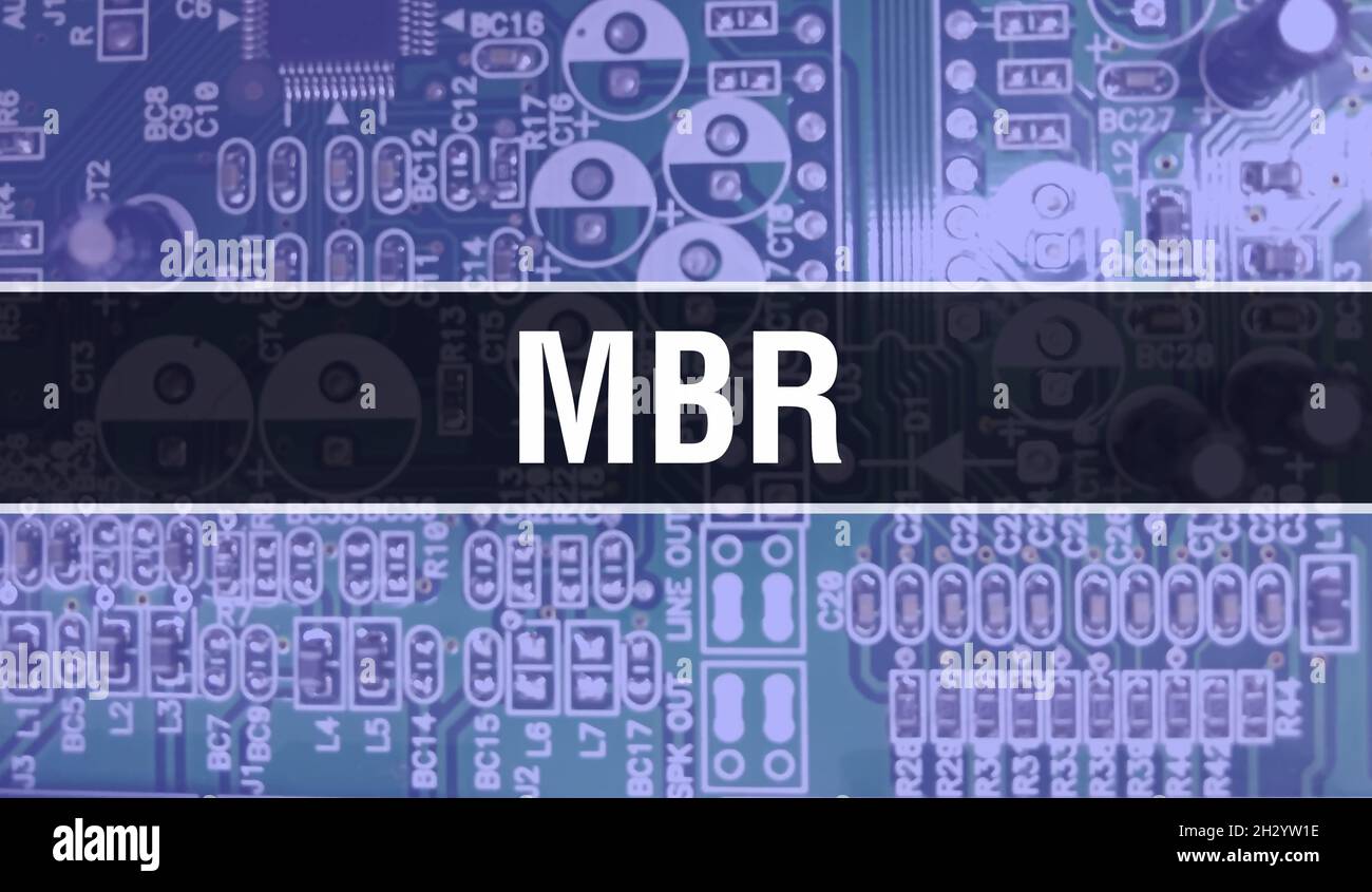 MBR text written on Circuit Board Electronic abstract technology ...