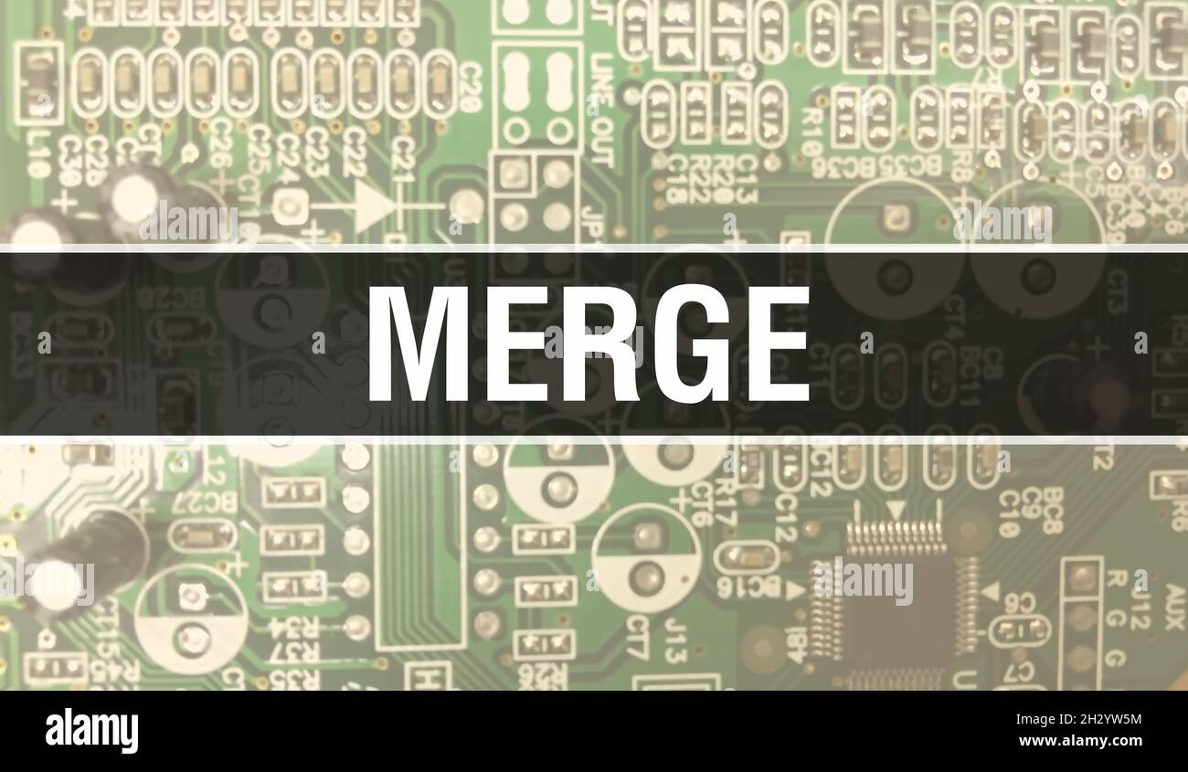 Merge with Electronic Computer Hardware technology background. Abstract ...