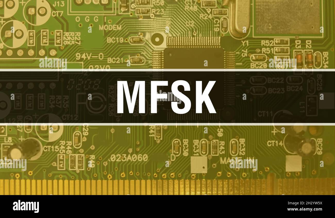 MFSK with Technology Motherboard Digital. MFSK and Computer Circuit ...