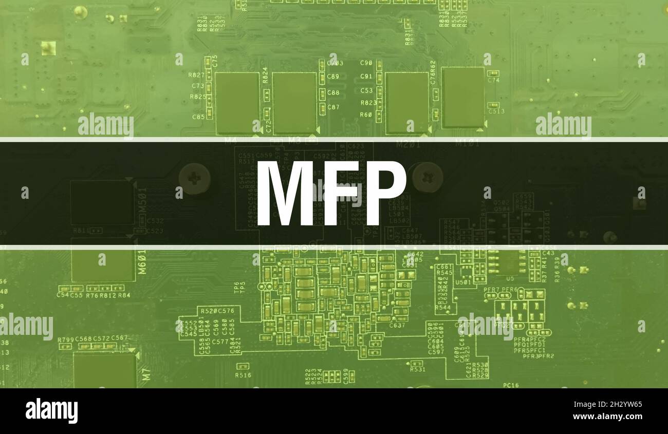 MFP concept with Electronic Integrated Circuit on circuit board. MFP ...