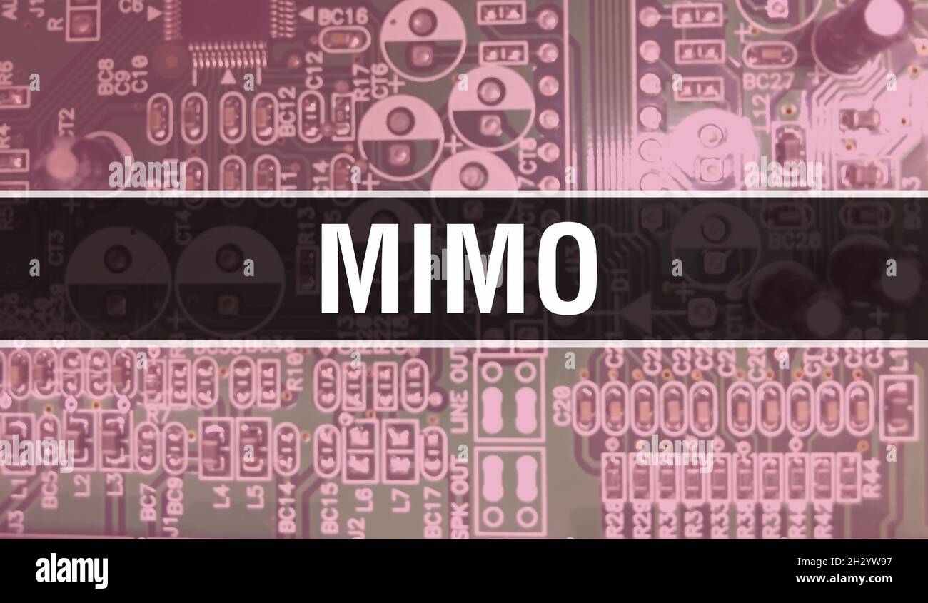 MIMO text written on Circuit Board Electronic abstract technology ...