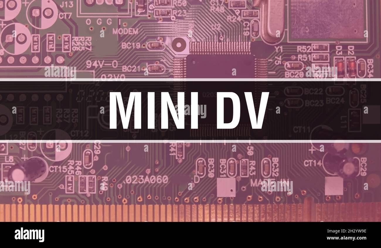 Mini DV with Technology Motherboard Digital. Mini DV and Computer ...