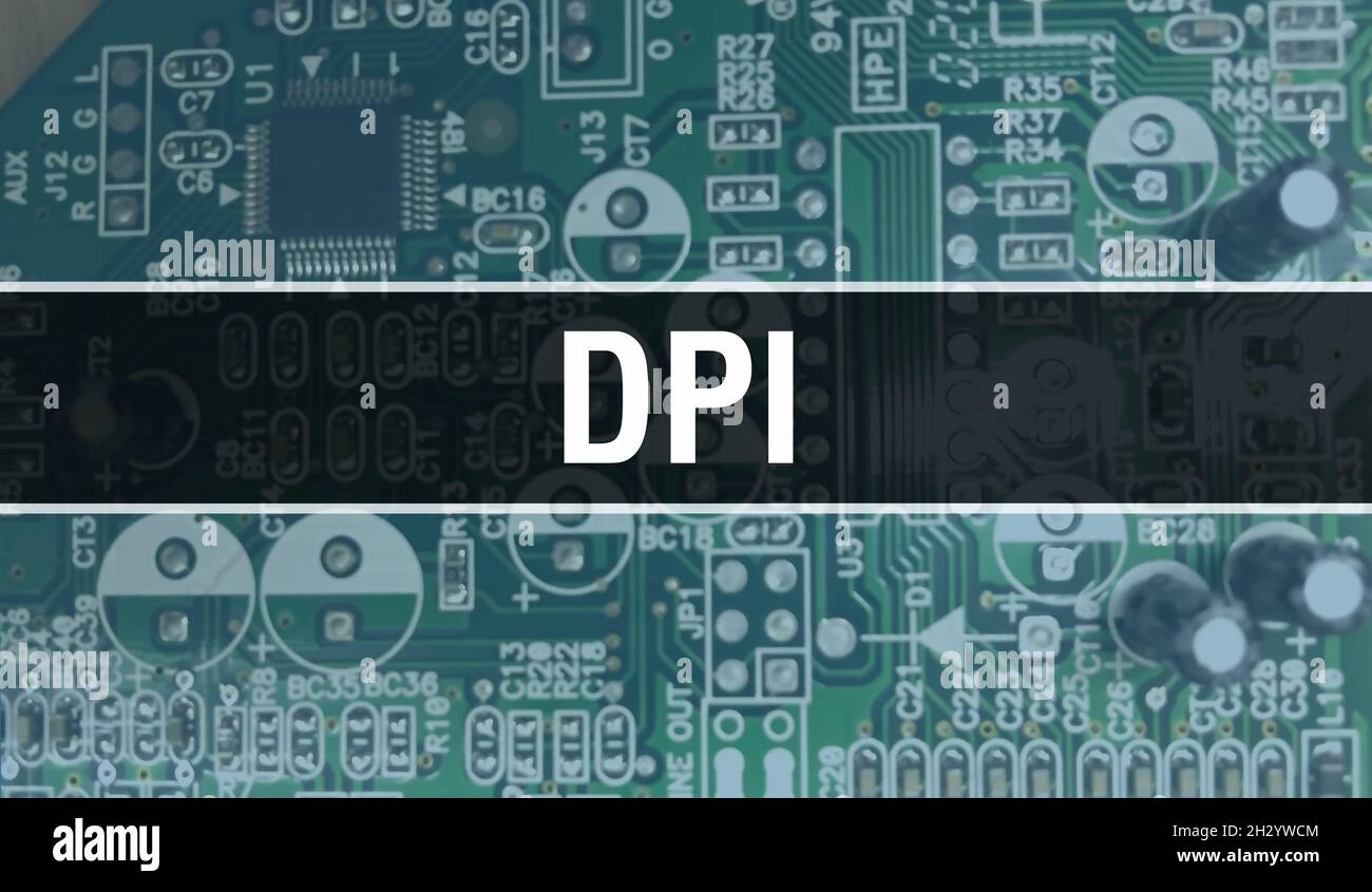 DPI with Technology Motherboard Digital. DPI and Computer Circuit Board ...
