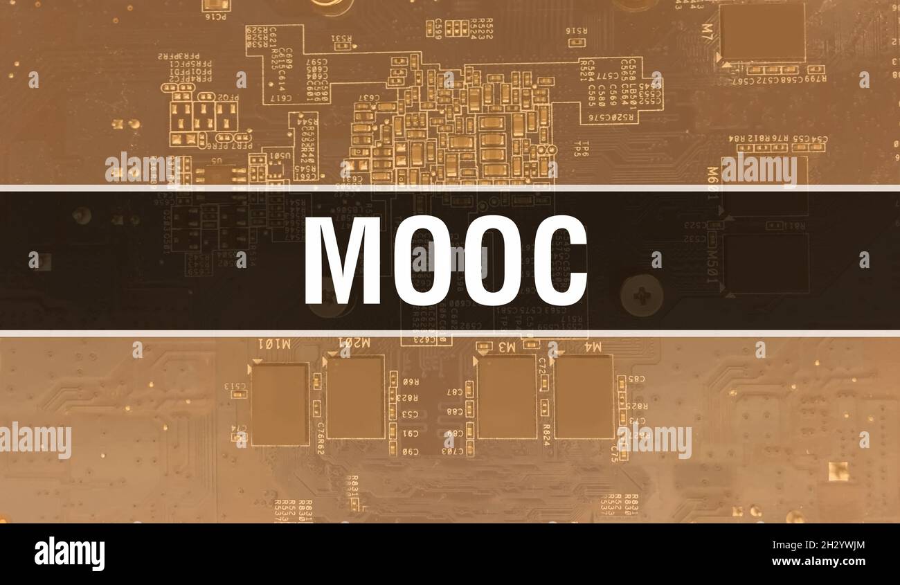 MOOC concept illustration using Computer Chip in Circuit Board. MOOC ...