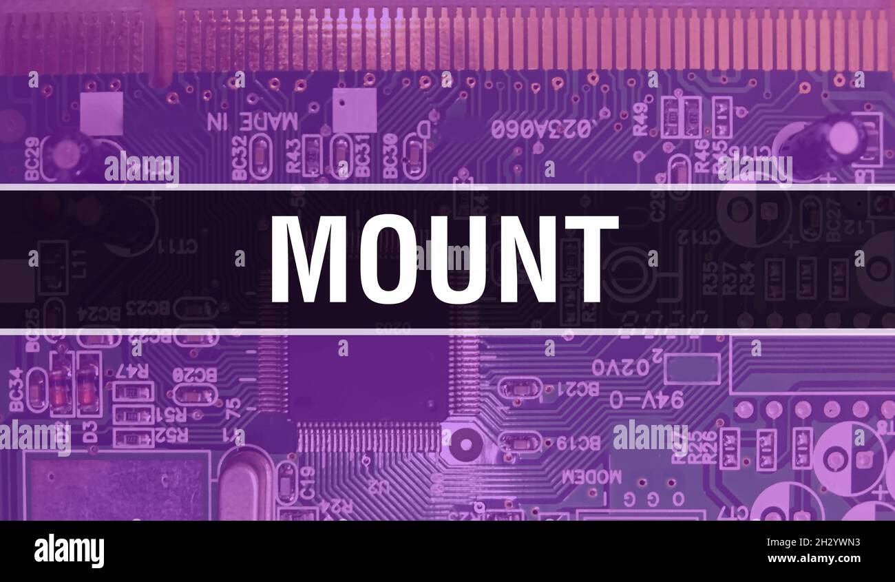 Mount concept with Electronic Integrated Circuit on circuit board ...