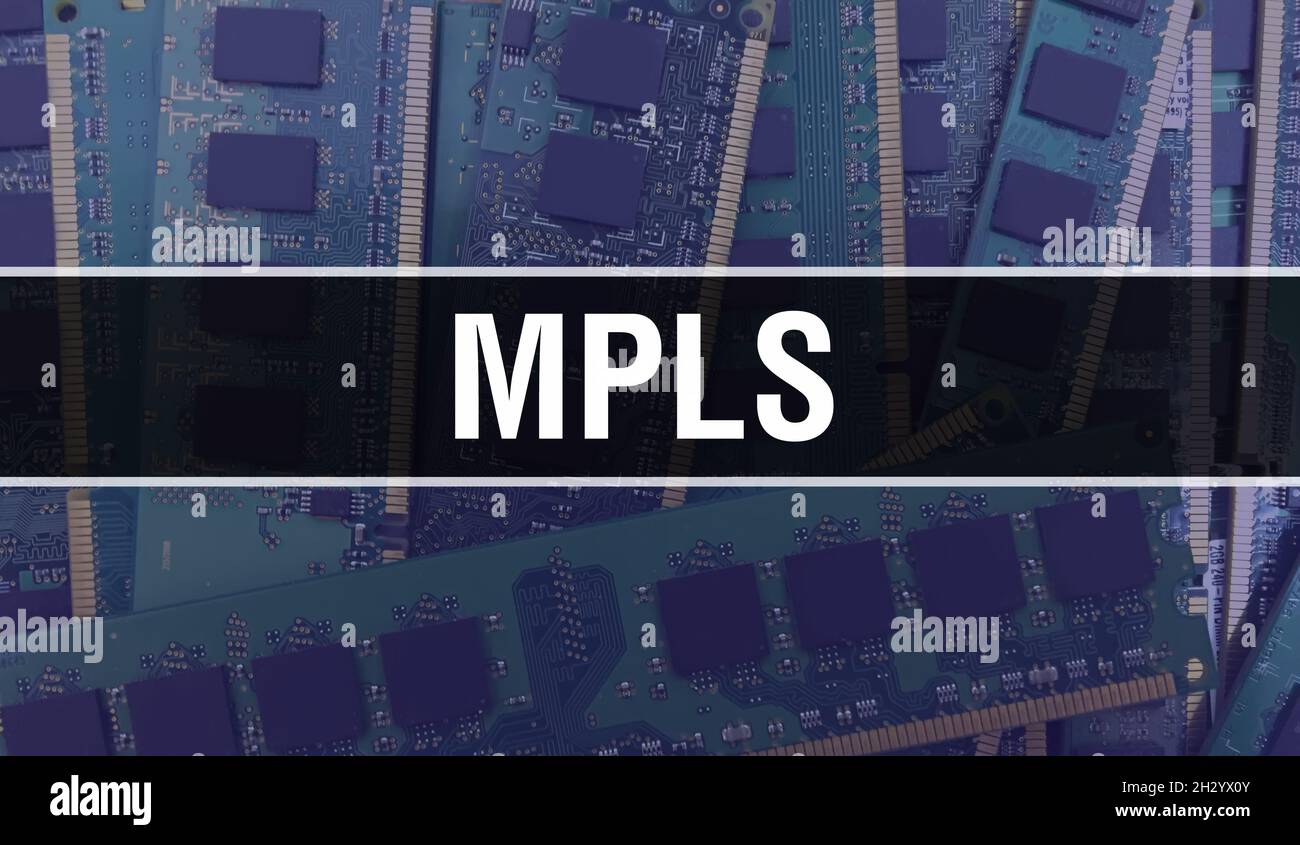 MPLS with Electronic Computer Hardware technology background. Abstract background with ...