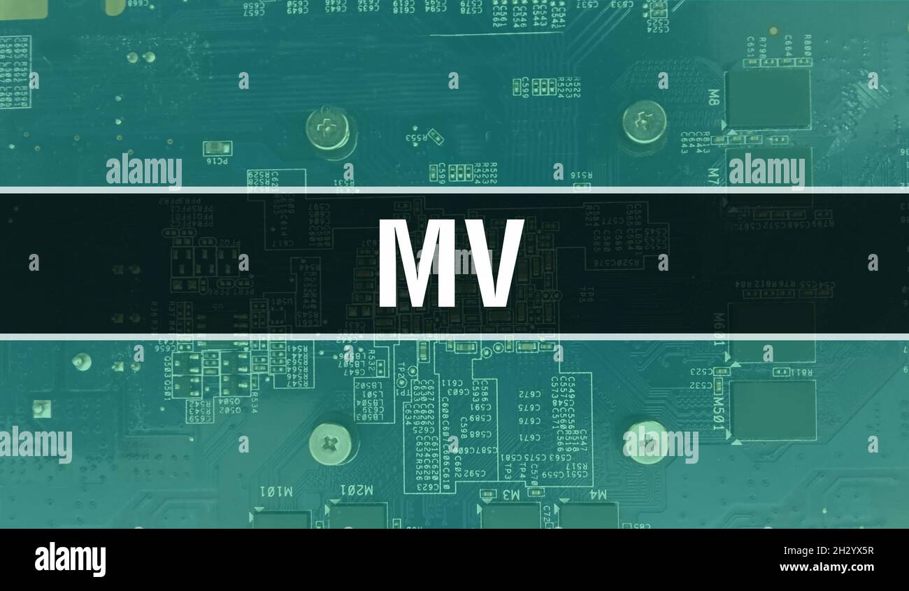 MV with Electronic Computer Hardware technology background. Abstract background with Electronic ...