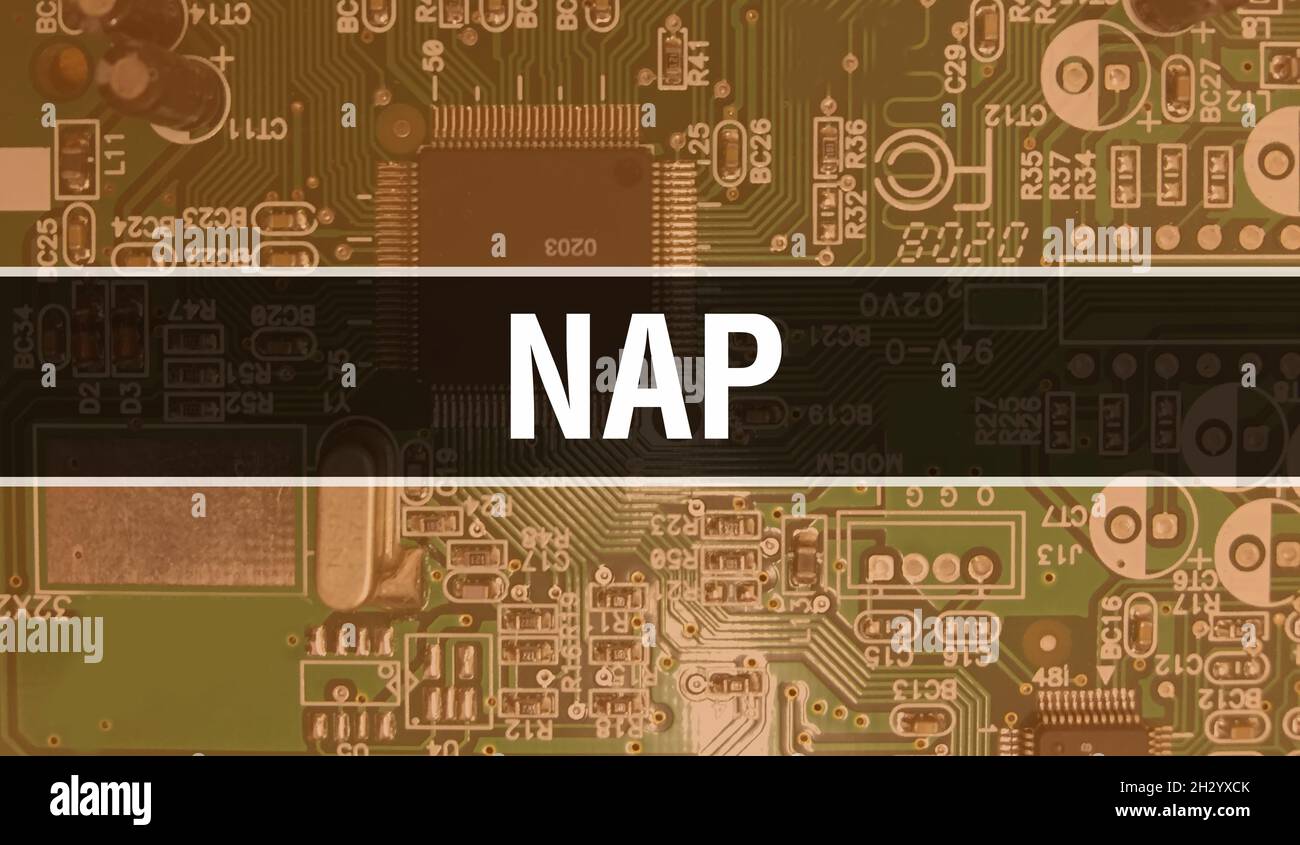 NAP concept with Electronic Integrated Circuit on circuit board. NAP ...