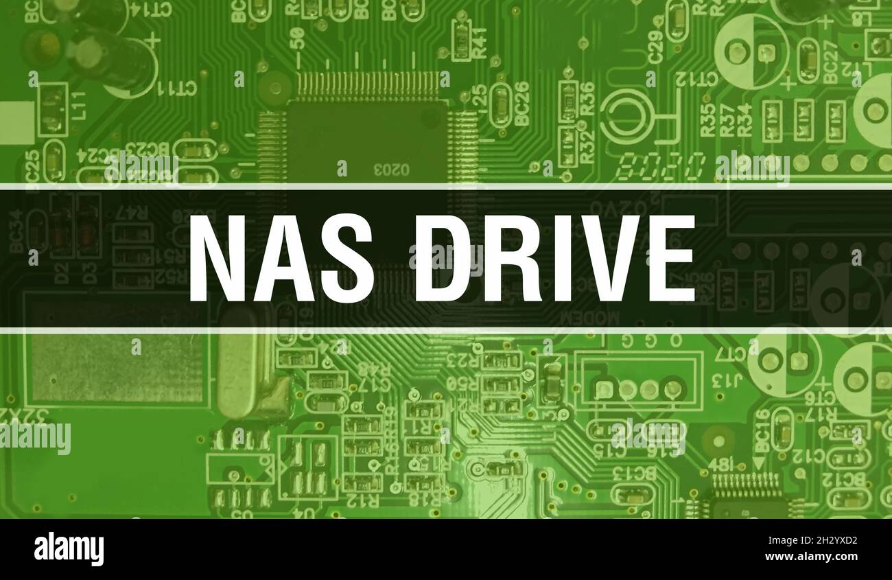 NAS Drive concept with Electronic Integrated Circuit on circuit board ...
