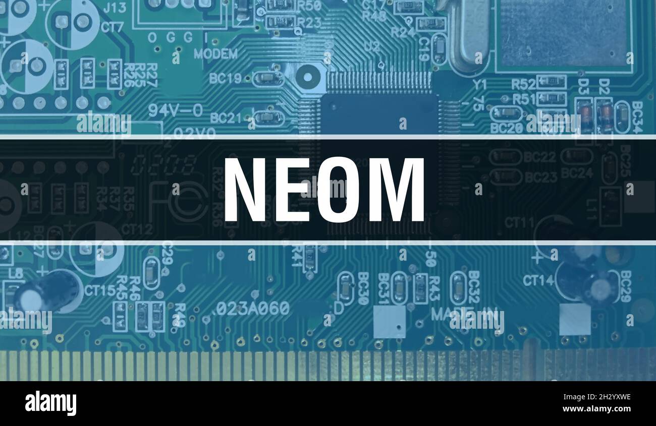 NeoM concept illustration using Computer Chip in Circuit Board. NeoM ...