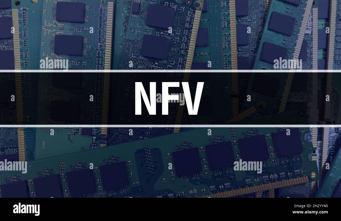 NFV with Technology Motherboard Digital. NFV and Computer Circuit Board ...