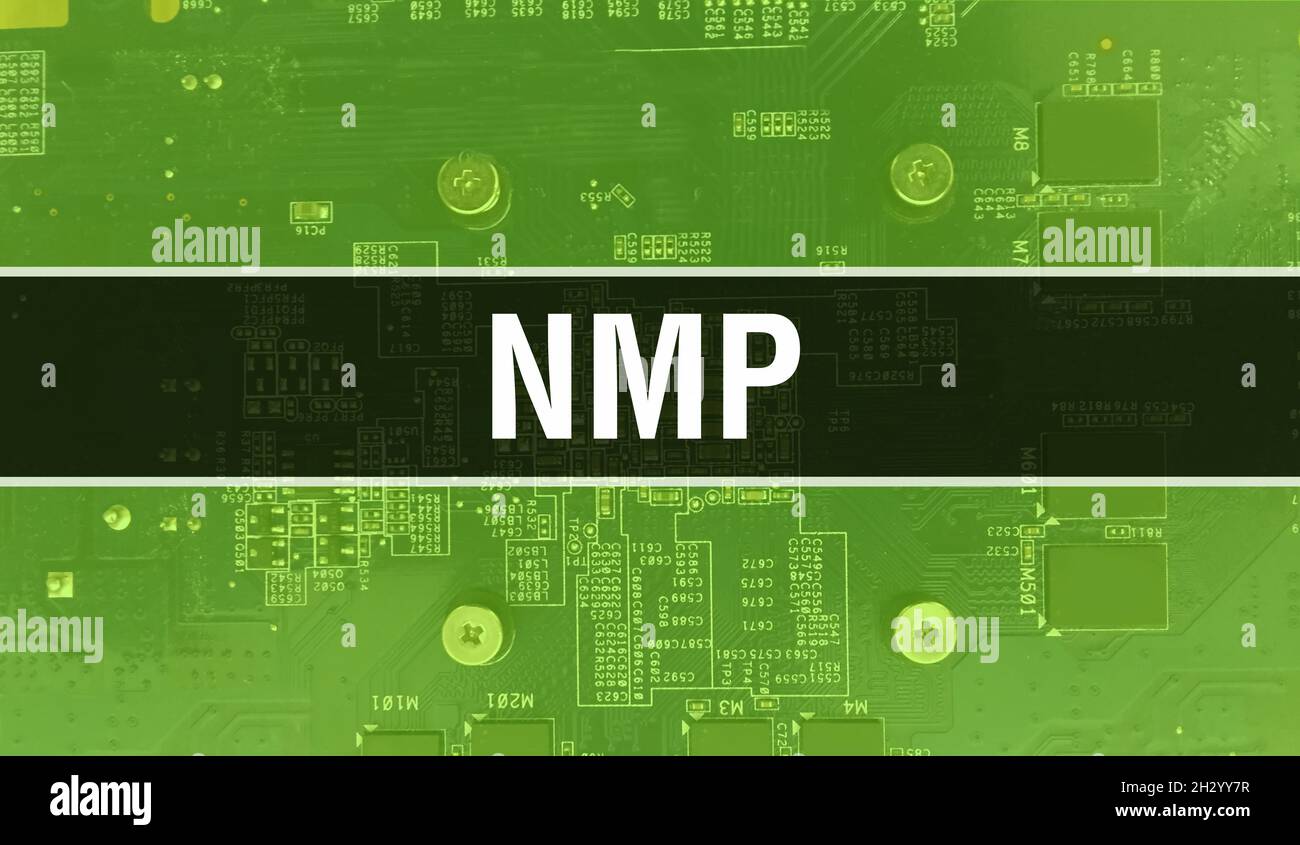 NMP with Electronic Computer Hardware technology background. Abstract background with Electronic ...