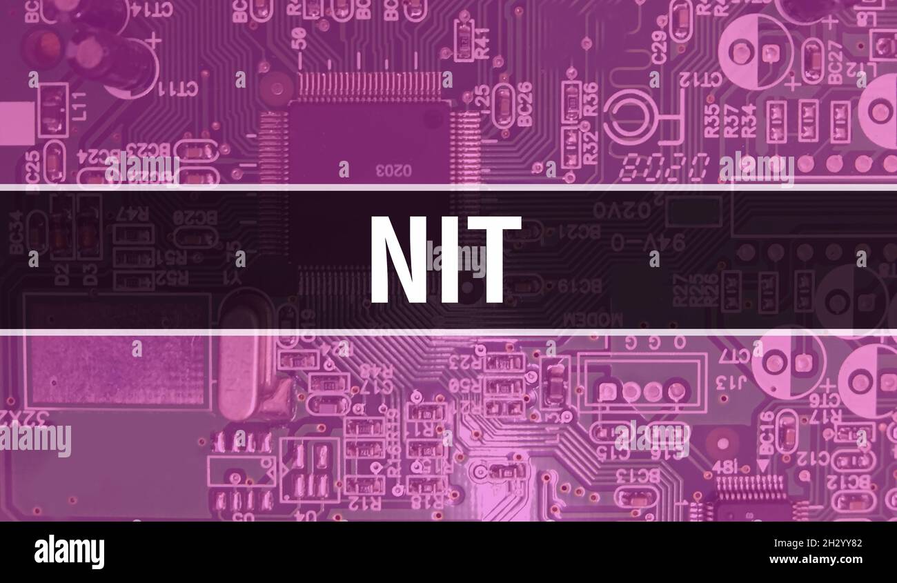 Nit concept with Electronic Integrated Circuit on circuit board. Nit ...