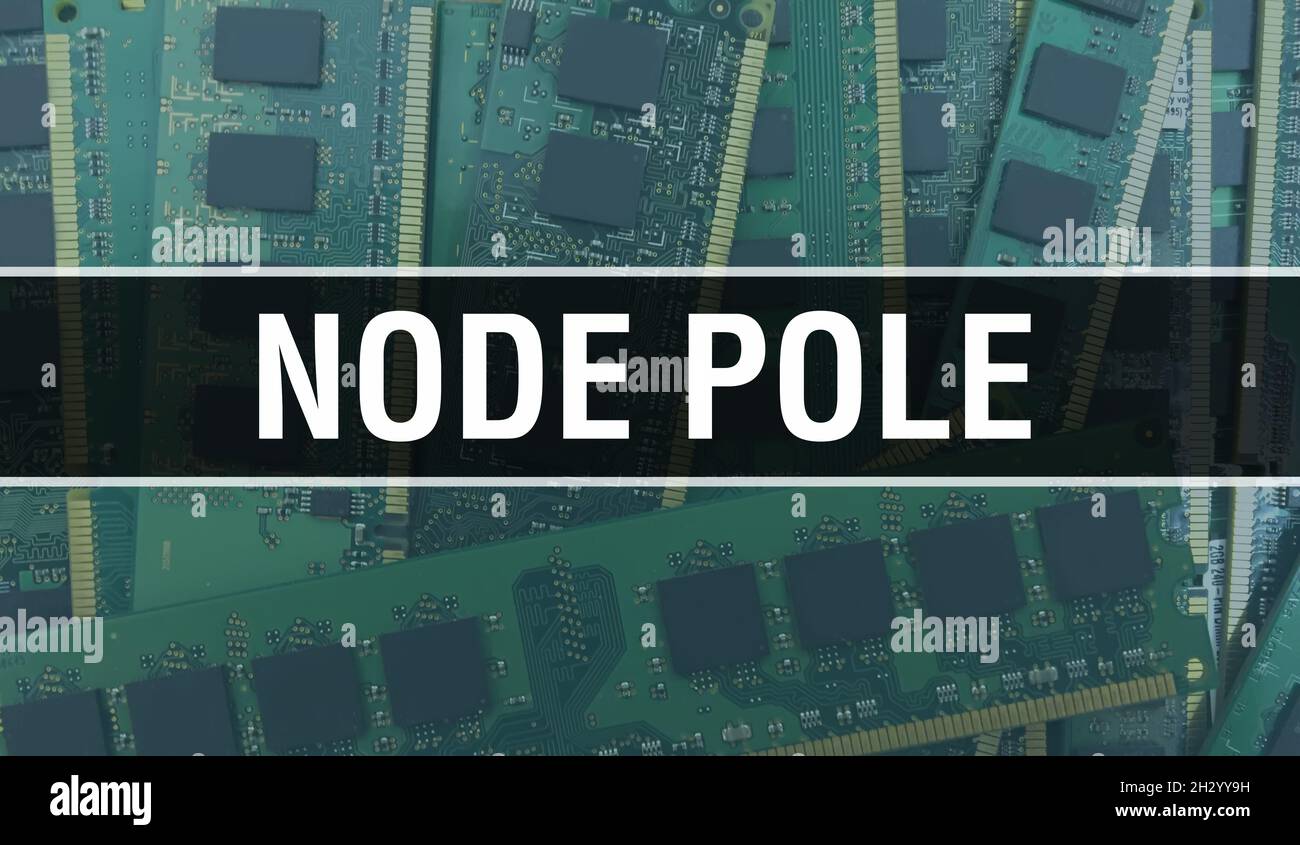 Node Pole with Technology Motherboard Digital. Node Pole and Computer ...