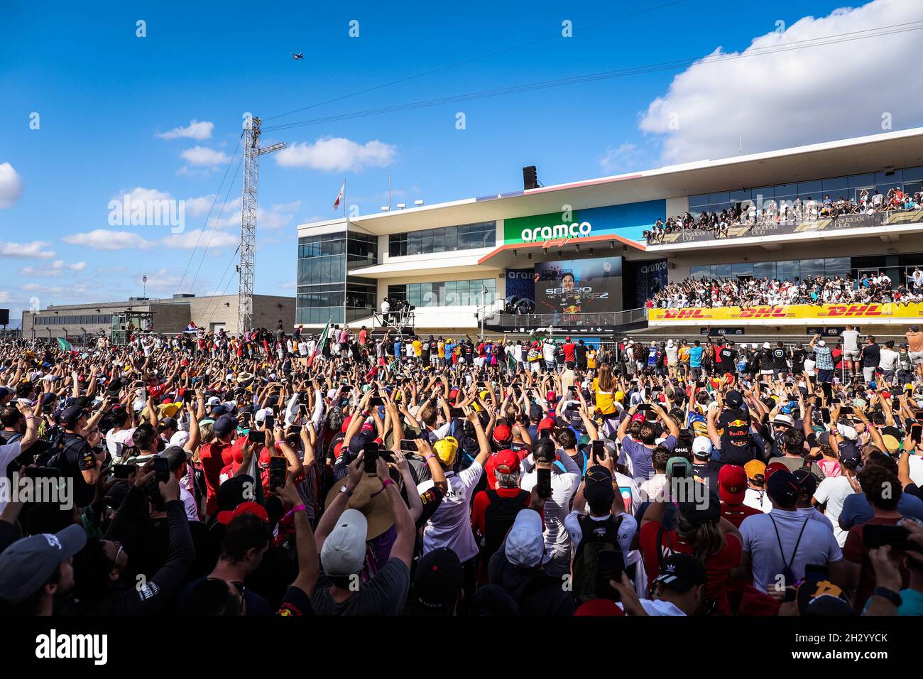 Austin, Texas, 24/10/2021, podium, crowd, foule, fans during the ...