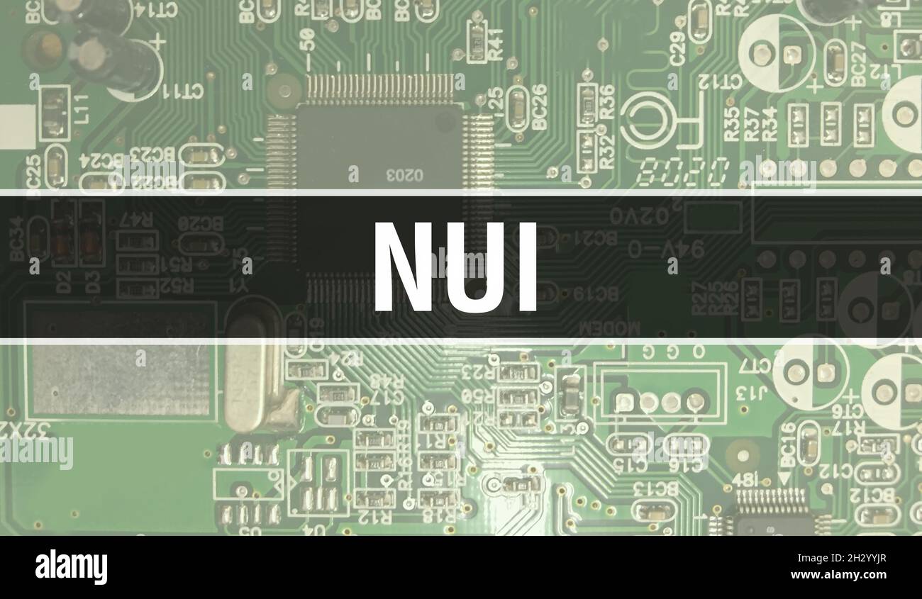 NUI with Electronic components on integrated circuit board Background ...