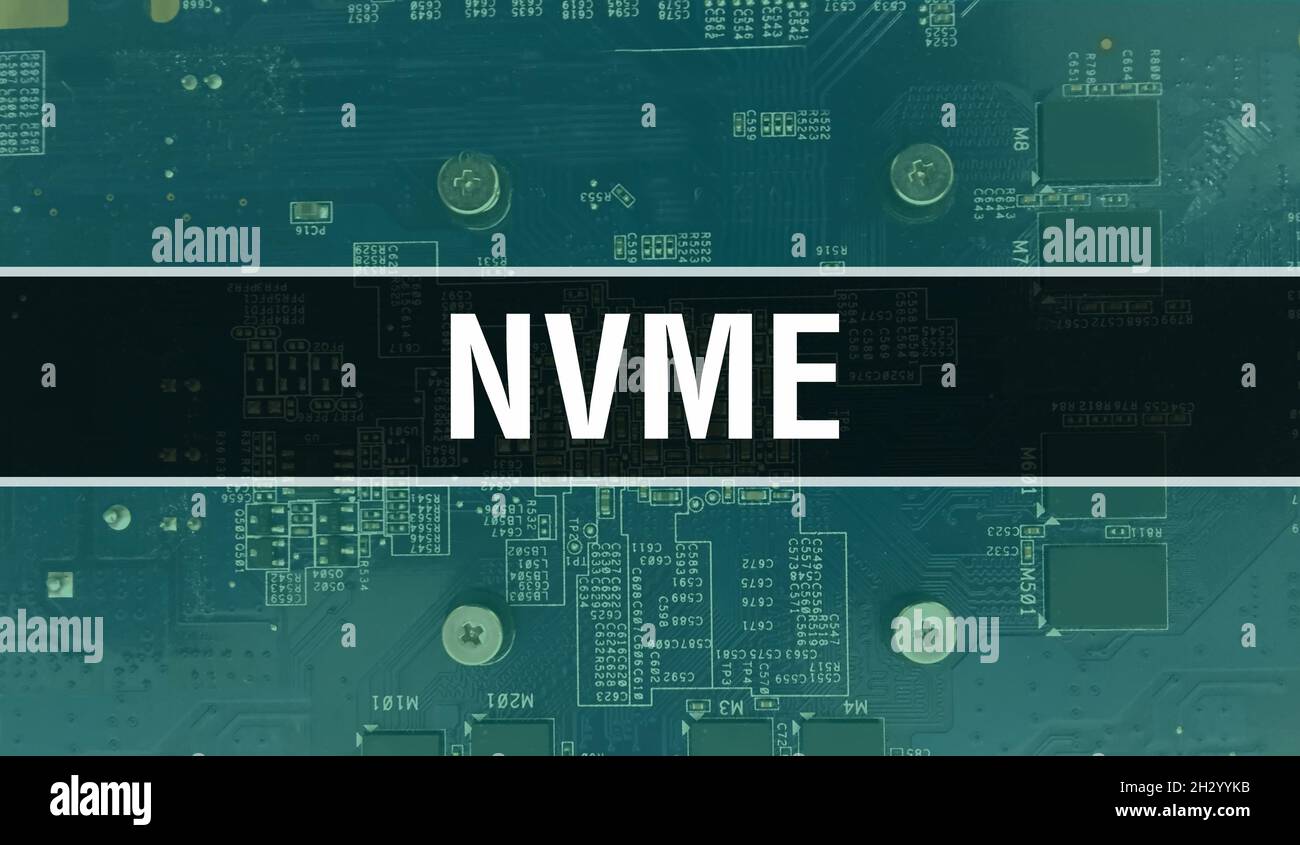 NVMe with Technology Motherboard Digital. NVMe and Computer Circuit ...