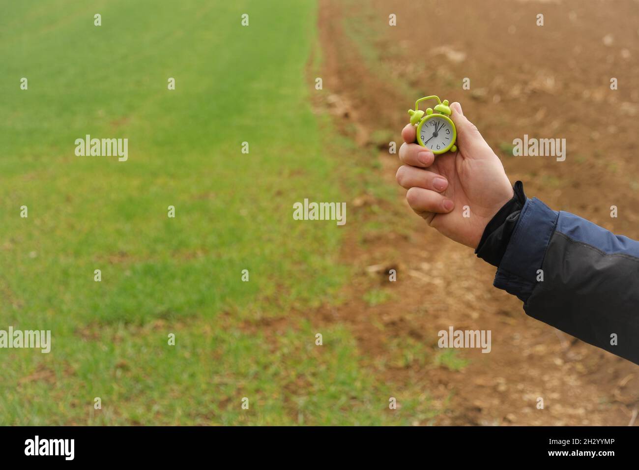 Spring planting time. Sowing time. Farming and agriculture. The field ...