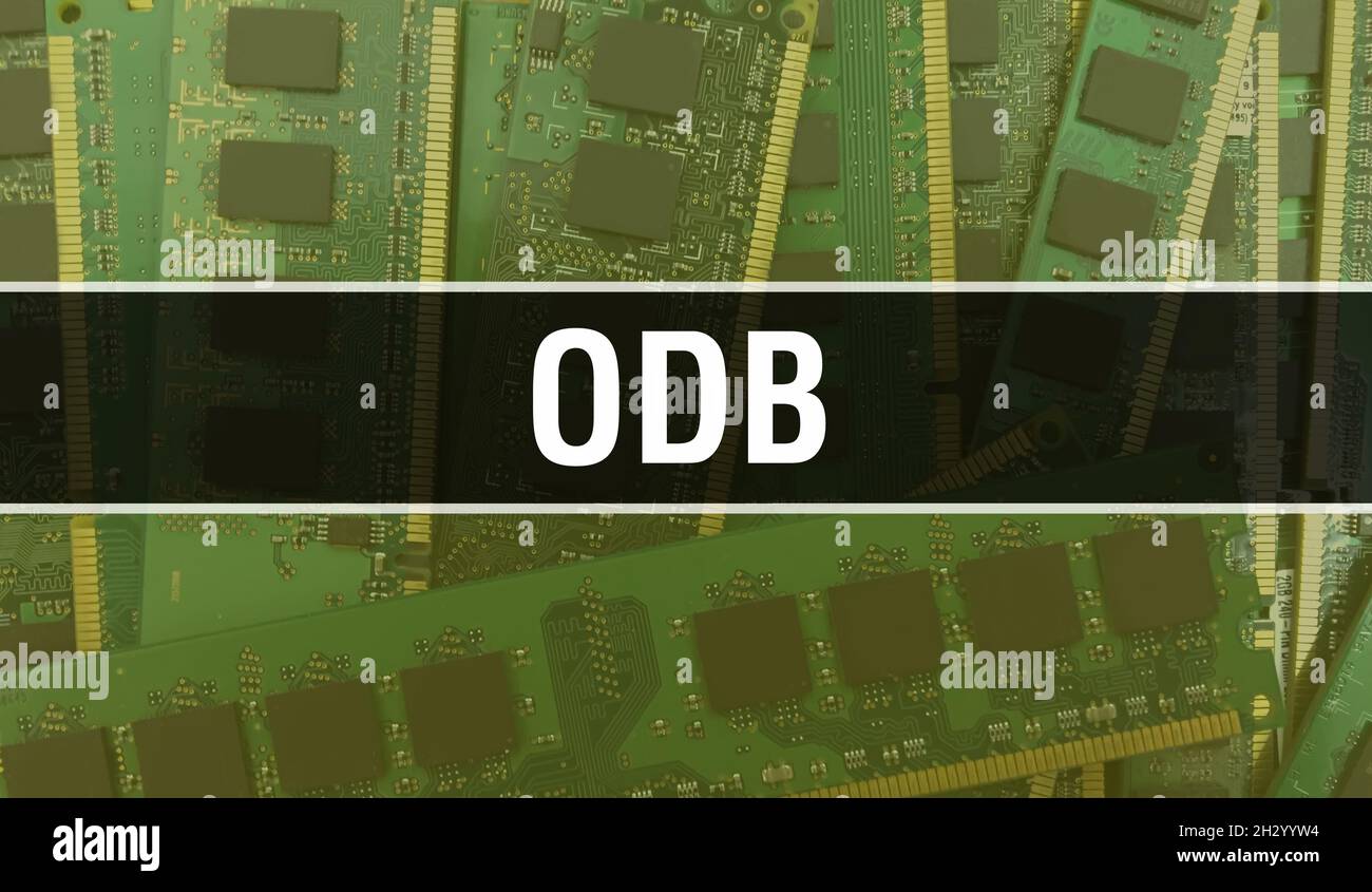 ODB concept with Electronic Integrated Circuit on circuit board. ODB ...