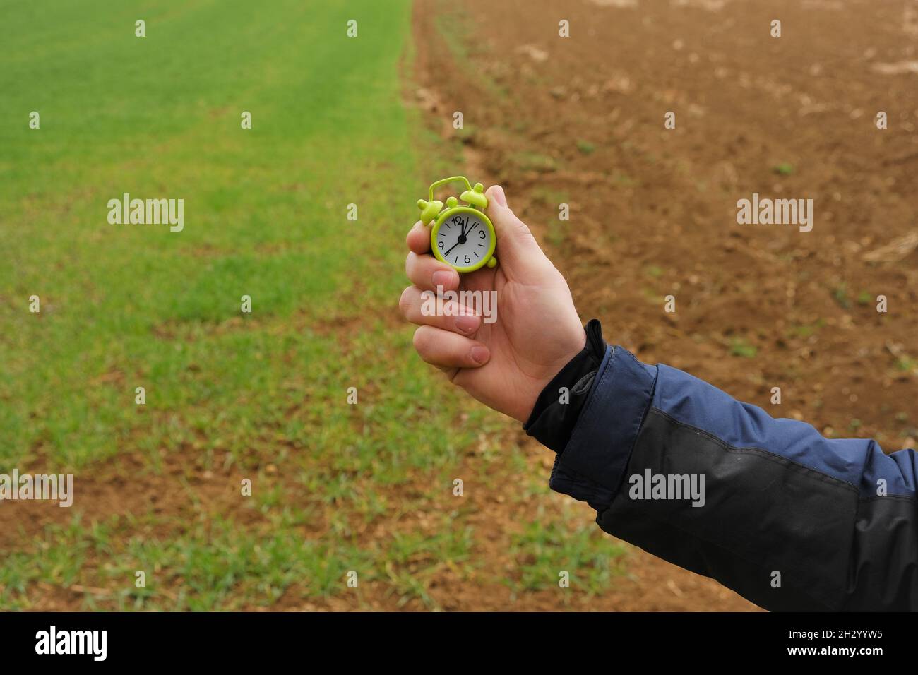 Spring planting time. Sowing time. Farming and agriculture. The field ...