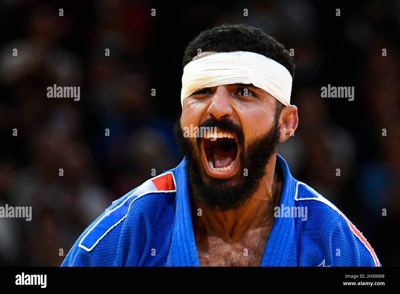 Men -60 kg, Walide KHYAR of France Bronze Medal celebrates during the ...