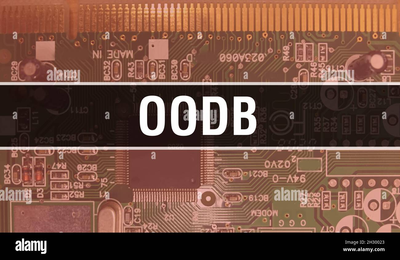 OODB text written on Circuit Board Electronic abstract technology ...