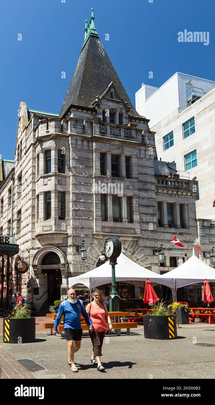 Bastion square summer victoria british columbia hi-res stock ...