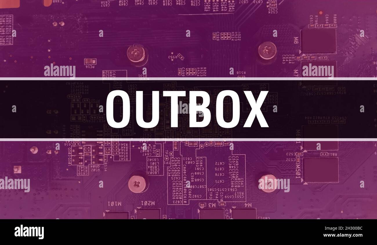 Outbox with Technology Motherboard Digital. Outbox and Computer Circuit ...